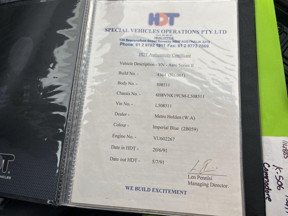 1991 Holden Commodore VN HDT 'Aero' Sedan | classicregister