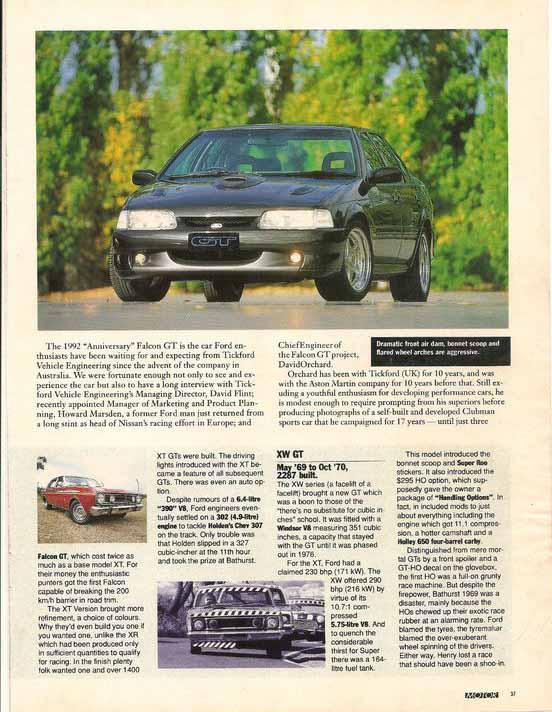 INFO GUIDE: 1992 - 1993 Ford Falcon EB GT | Classic Register